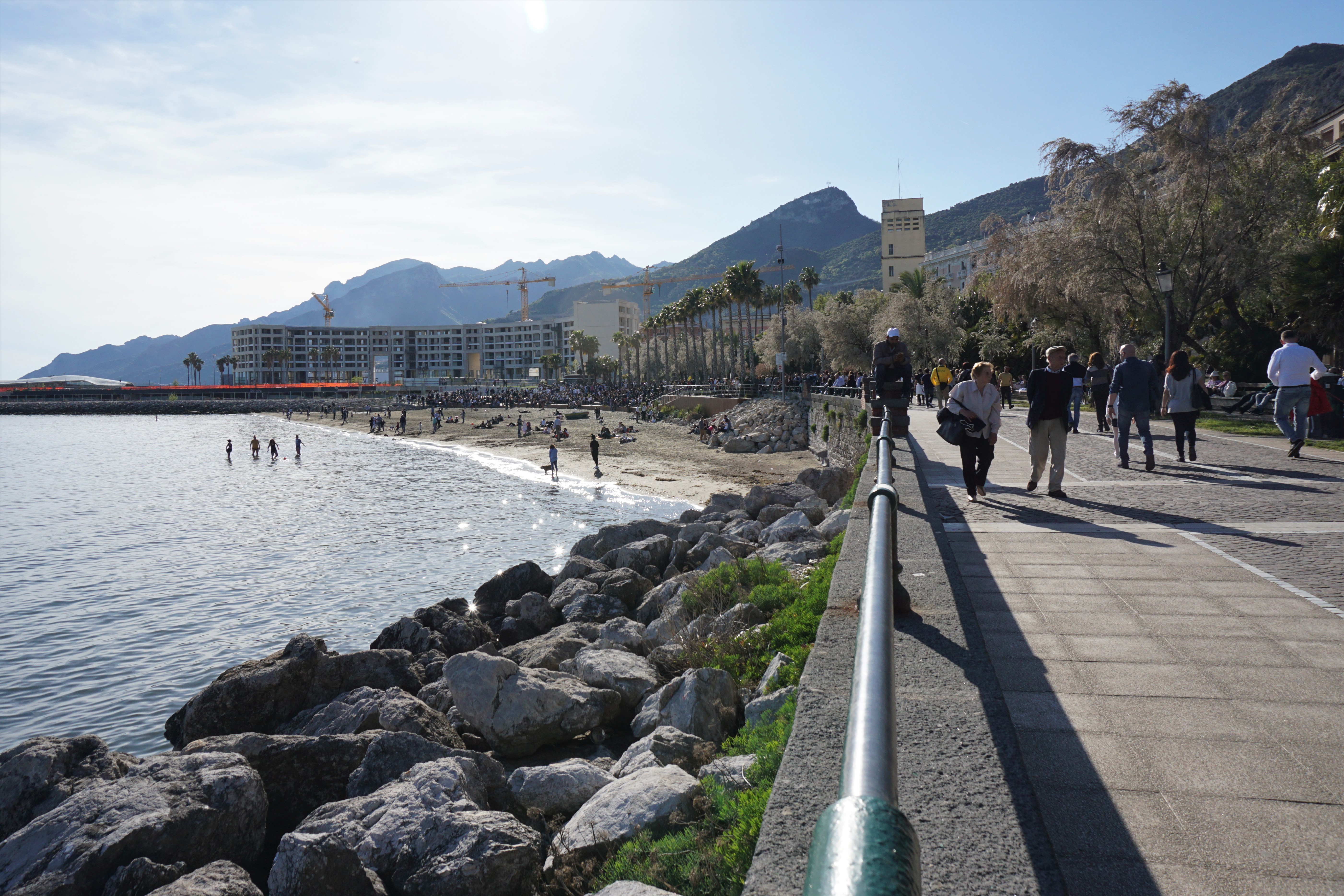 salerno beach and boardwalk – Working While Wandering